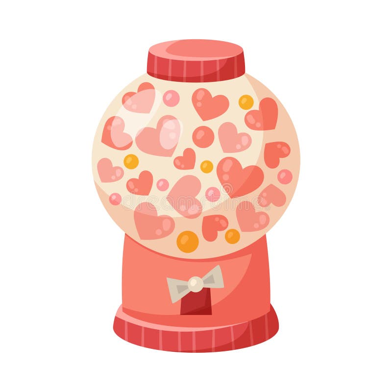 Heart Candy in Jar As Valentine Holiday Object Vector Illustration ...