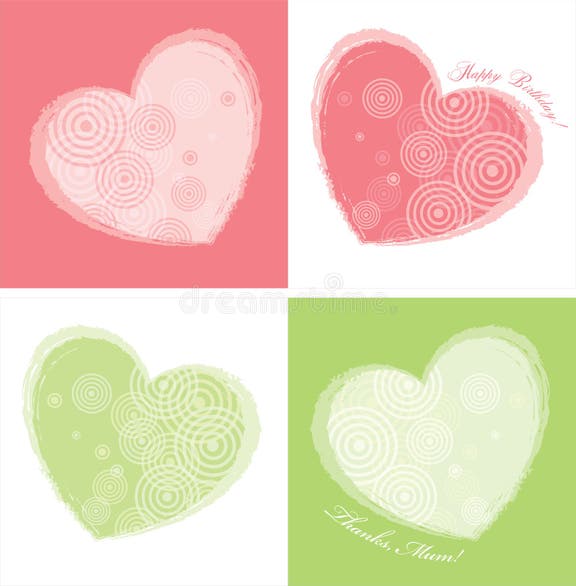 Heart Card Design(two Colours) Stock Vector - Illustration of ...