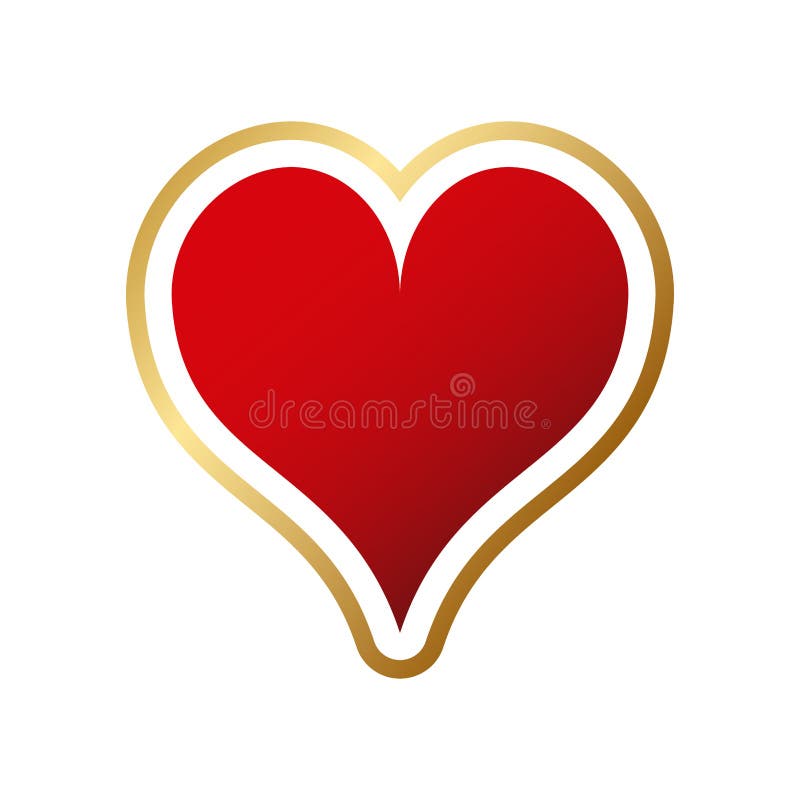 Heart card symbol stock vector. Illustration of wealth - 134298902