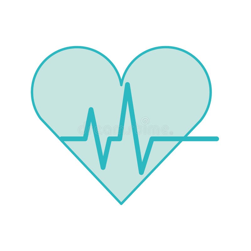 Heart Cardio with Strong Hands Stock Illustration - Illustration of ...