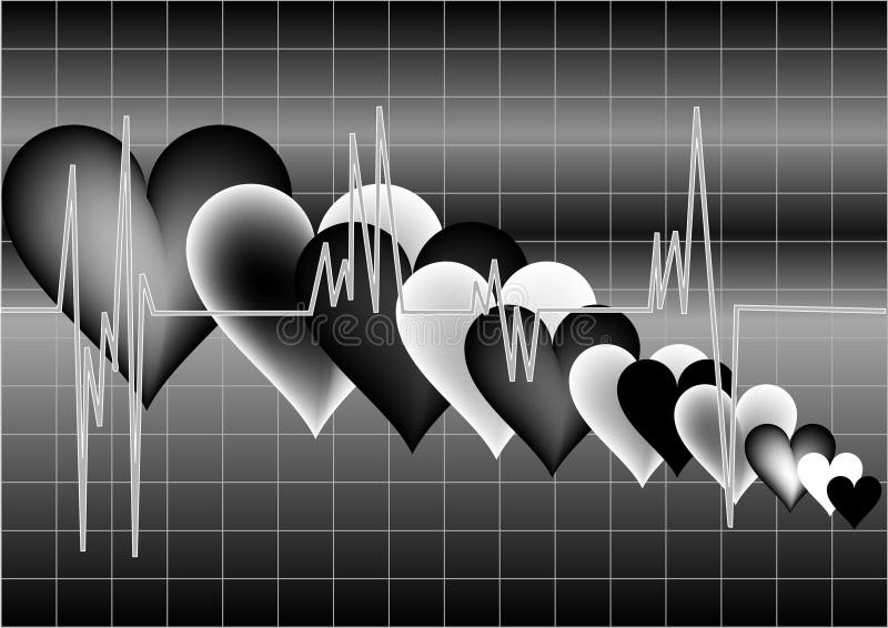 Heart With Cardiogram Stock Vector Illustration Of Examine 23481035