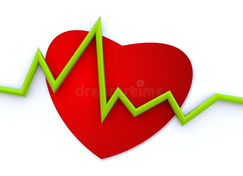 Heart cardiogram stock illustration. Illustration of graphic - 30115780