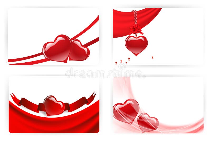 Heart cards stock vector. Illustration of decoration - 18331827