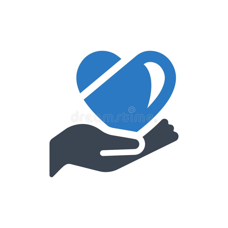 Heart care icon stock vector. Illustration of vector - 254771654