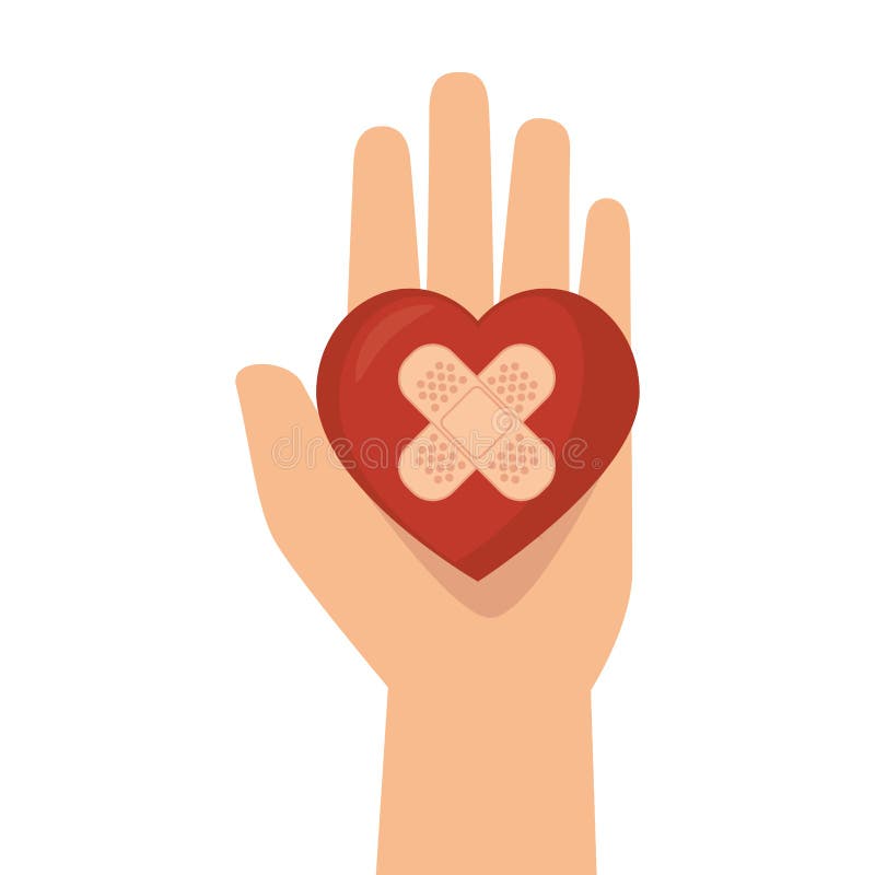 Heart care isolated icon stock illustration. Illustration of health ...