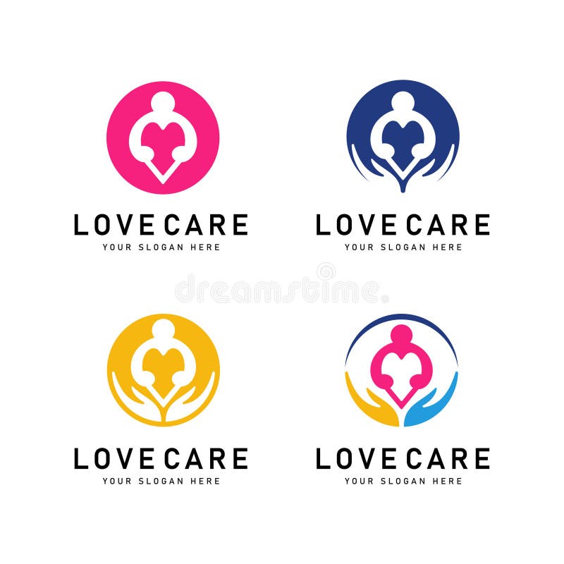 Heart Care Logo Design Template Vector Icon. Stock Vector ...