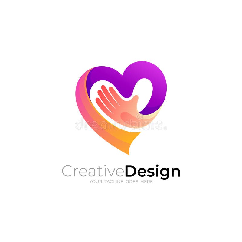 Heart Care Logo Design Vector, Social Icon Stock Vector - Illustration ...