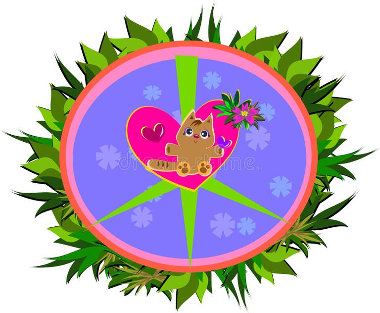 Animal Peace Sign Stock Illustrations – 13,844 Animal Peace Sign Stock ...