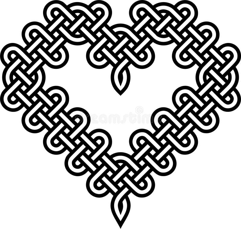 Heart with Celtic Knot. Irish Love Heart. Irish Vector Design. Celtic ...
