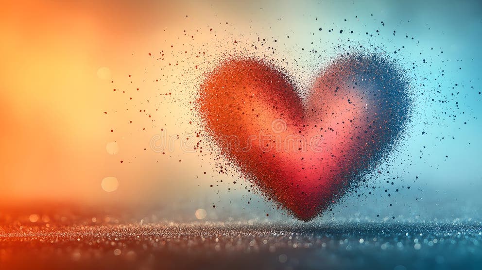 Heart at the Center of a Radiating Pattern Stock Illustration ...