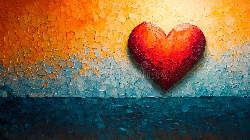 Heart at the Center of a Radiating Pattern of Short Dashed Lines Stock ...