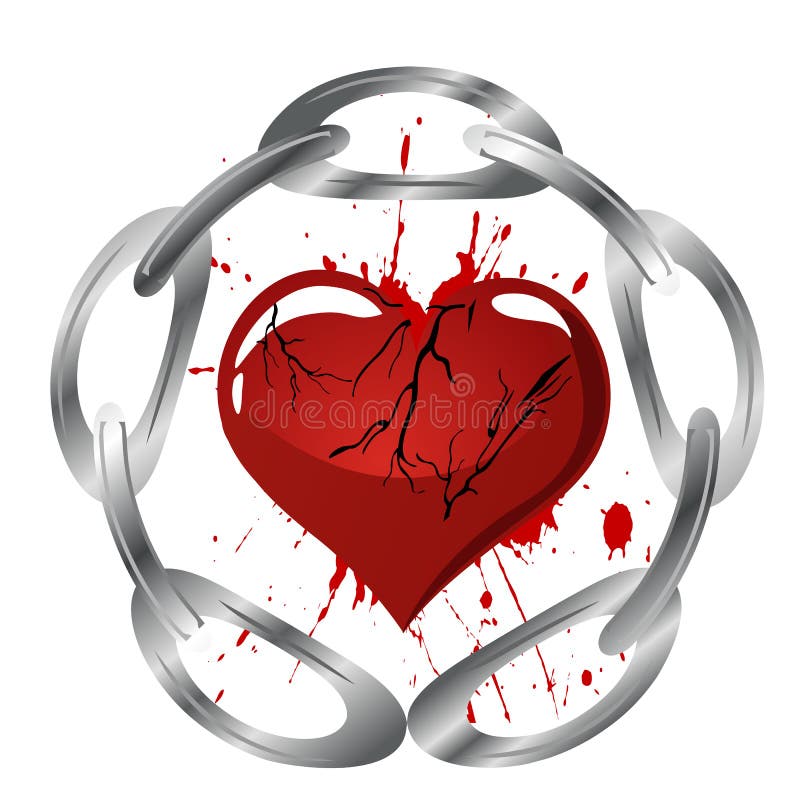 Broken Chain Heart Stock Illustrations – 309 Broken Chain Heart Stock ...