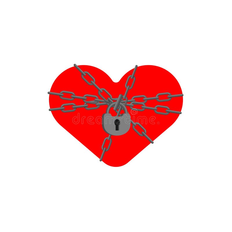 Heart in Chains. Concept of Unrequited Love Chained Stock Vector ...