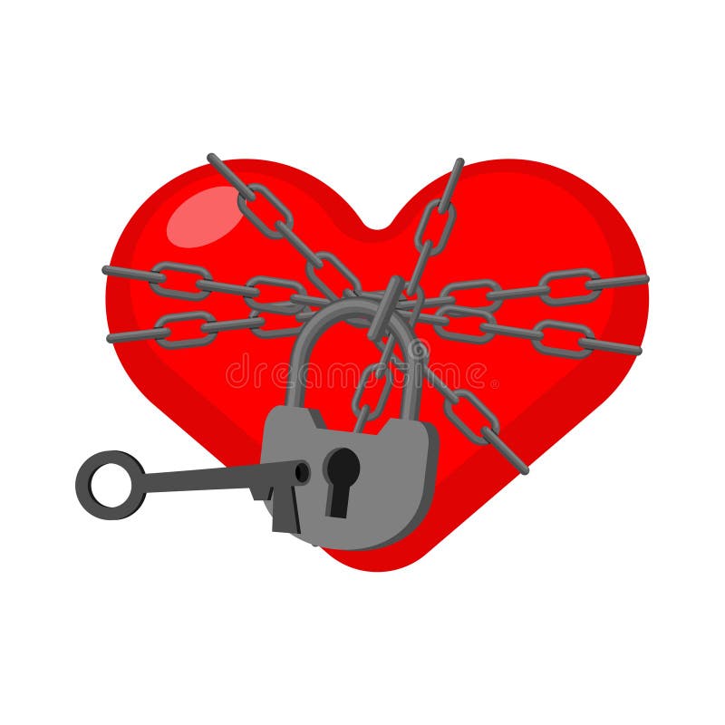 Heart in Chains. Concept of Unrequited Love Chained Stock Vector ...