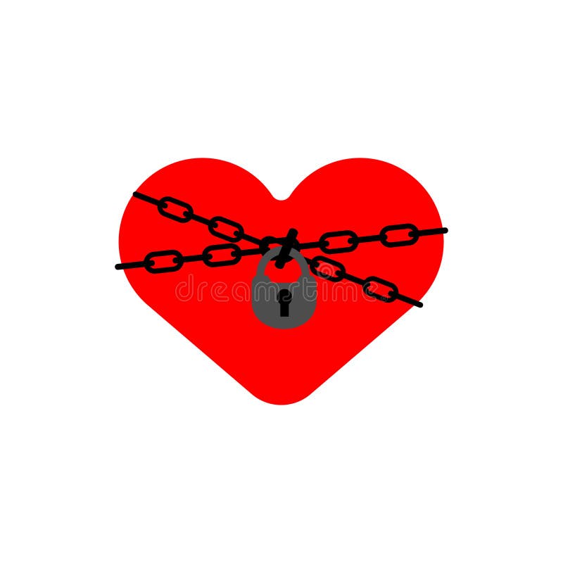 Heart in Chains. Concept of Unrequited Love Chained Stock Vector ...