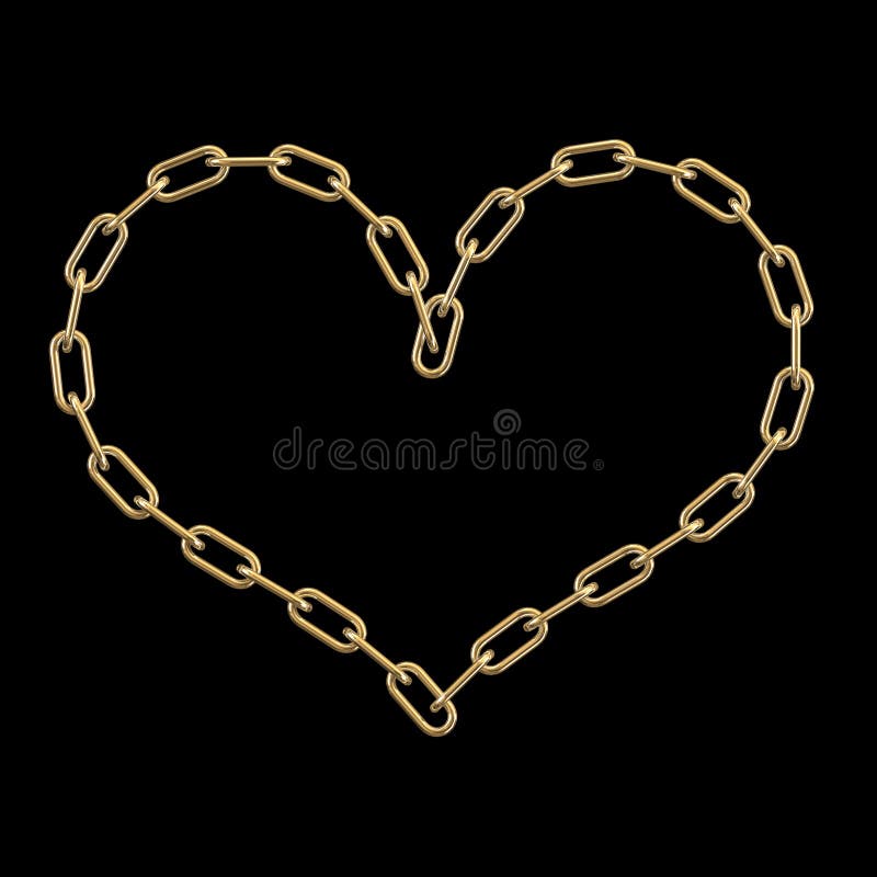 Heart with chains stock illustration. Illustration of chain - 31258773