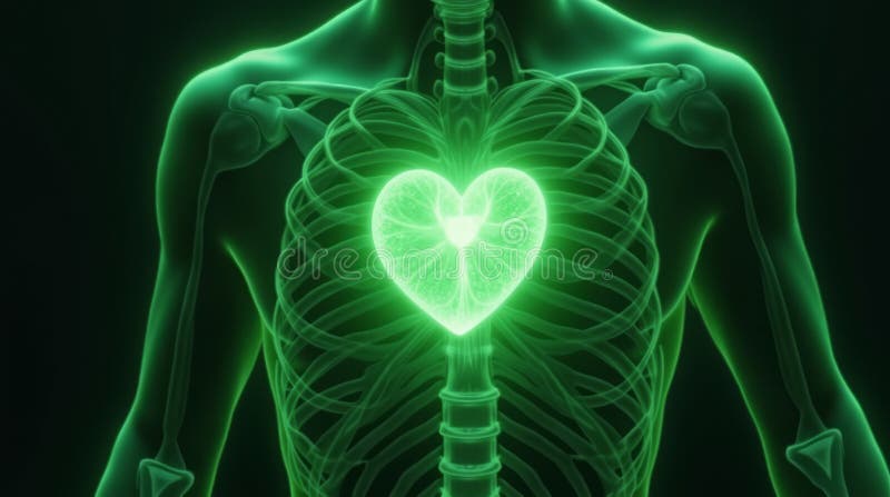 Heart Chakra Radiance - Center of Compassion Stock Image - Image of ...
