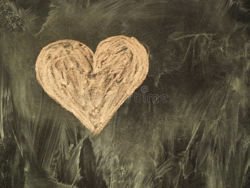 Heart on the chalkboard stock illustration. Illustration of abstract ...
