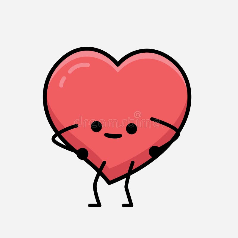 Heart Character Mascot Vector Illustration Stock Vector - Illustration ...
