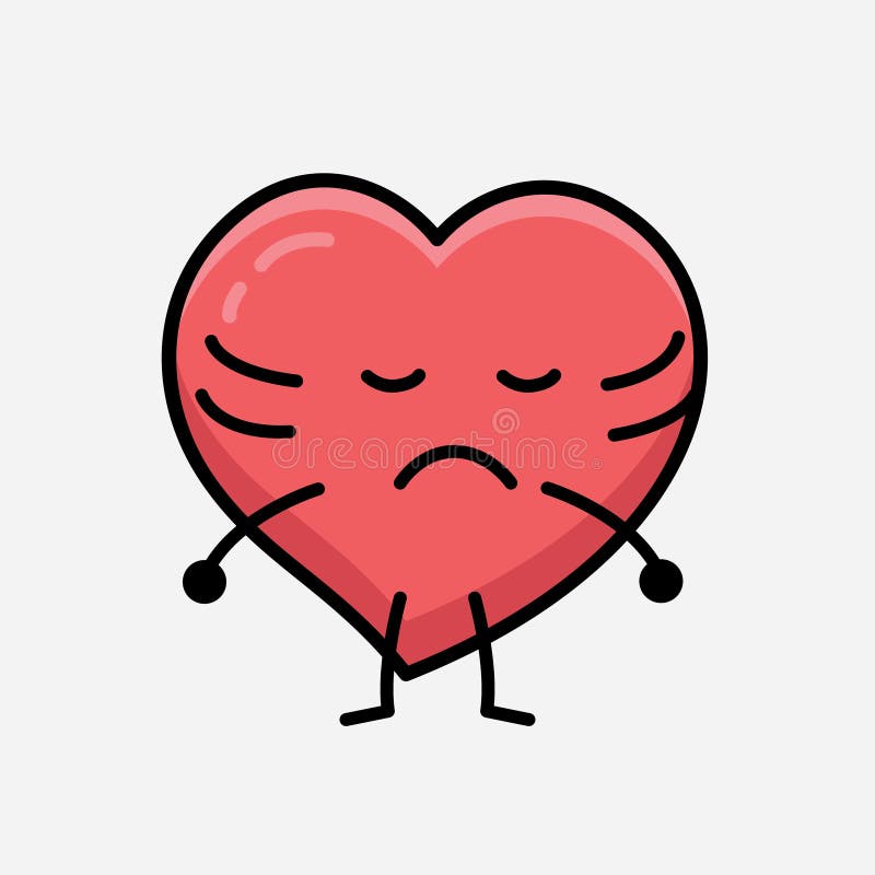 Heart Character Mascot Vector Illustration Stock Vector - Illustration ...