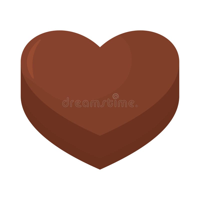 Heart chocolate icon stock vector. Illustration of gourmet - 214318004