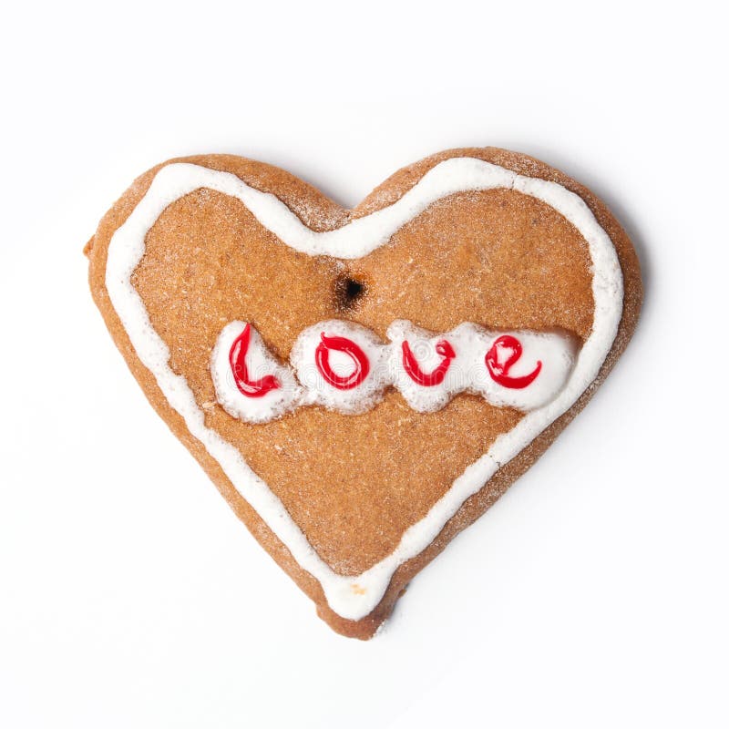 Gingerbread Man with Gingerbread Heart Stock Photo - Image of baked ...
