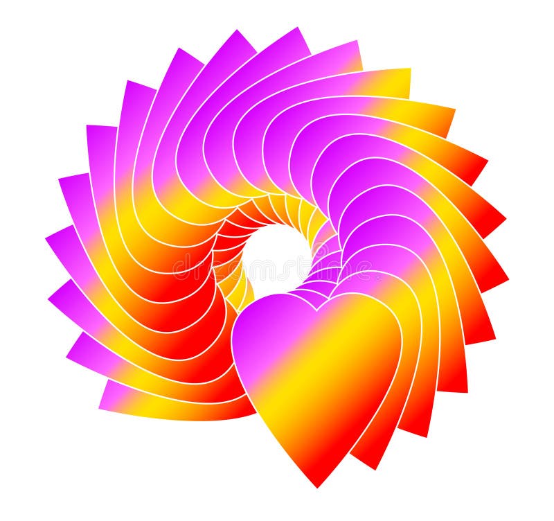 Heart Circle stock vector. Illustration of gold, heartfelt - 2184300