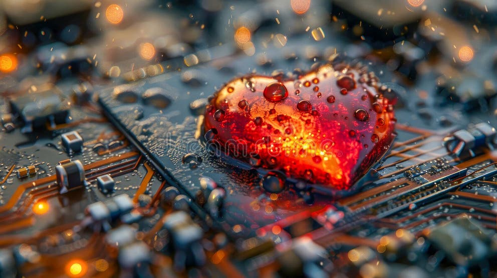 Heart on Circuit: a Glowing Heart Shape Integrated into a Computer ...