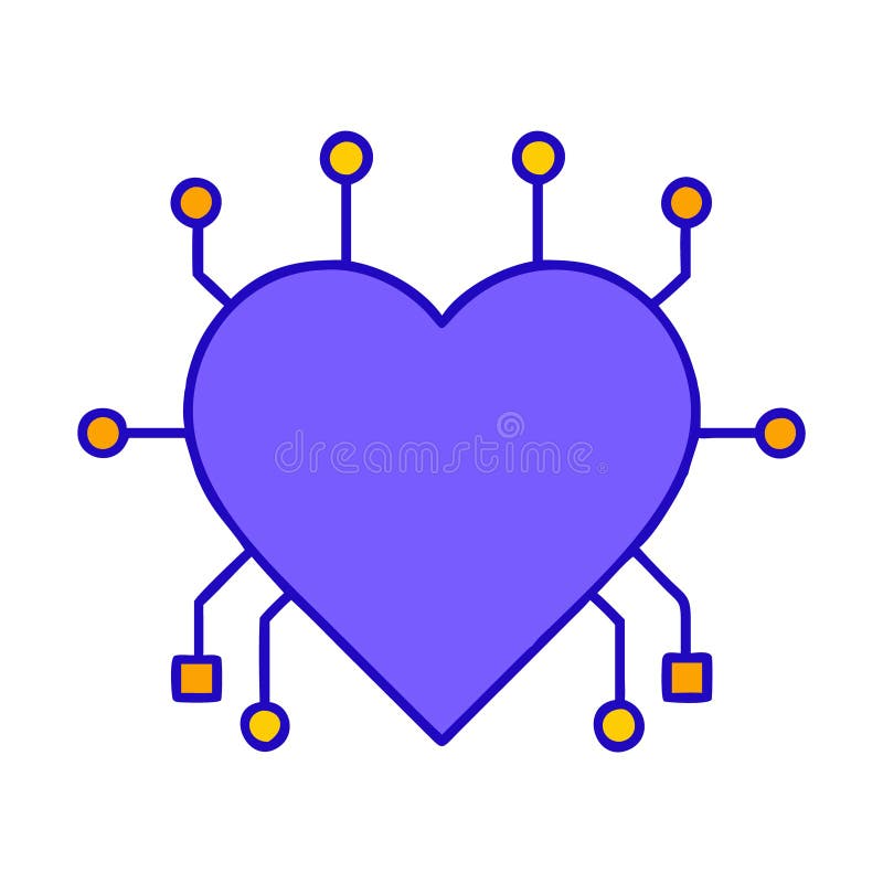 Digital Heart Connection Technology Illustration Stock Vector ...