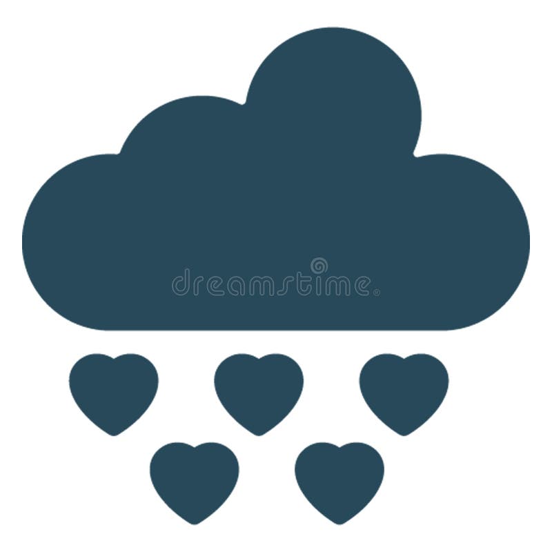 Heart Cloud, Cloud Isolated Vector Icon Which Can Be Easily Modified or ...