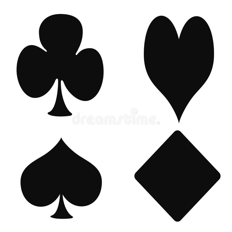 Heart Club Diamond Shapes stock illustration. Illustration of unique ...