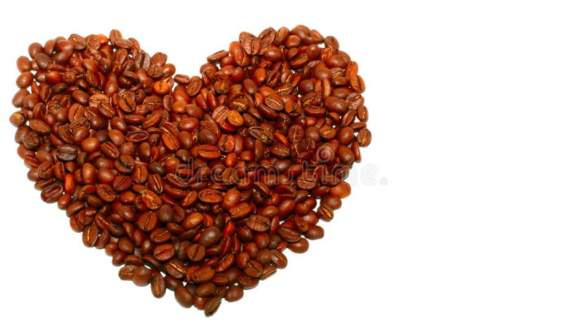 Heart from coffee beans stock image. Image of liquid, aroma - 7157975
