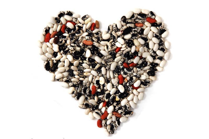 Heart from color beans stock image. Image of brown, healthy - 38621499