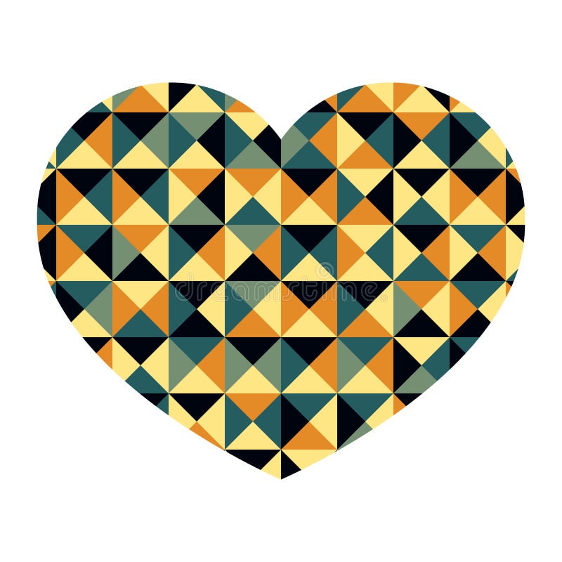 Geometric Heart Made Triangles Stock Illustrations – 246 Geometric ...