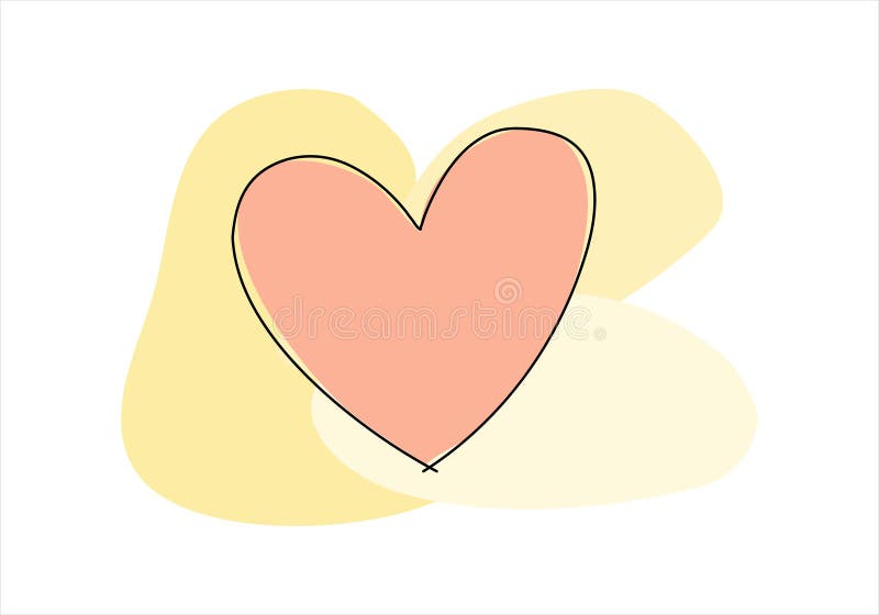 Heart Colored with Pastel Colors. Vector Illustration. Stock Vector ...
