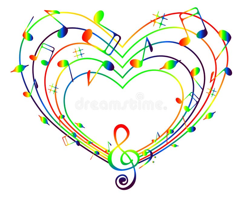 Colorful Music Heart