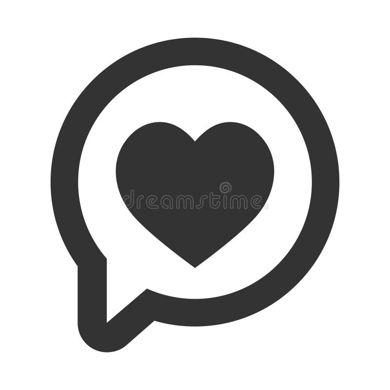 Heart comment icon stock vector. Illustration of favorite - 200276923