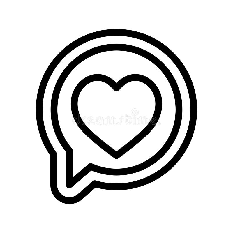 Heart comment icon stock vector. Illustration of love - 384774764