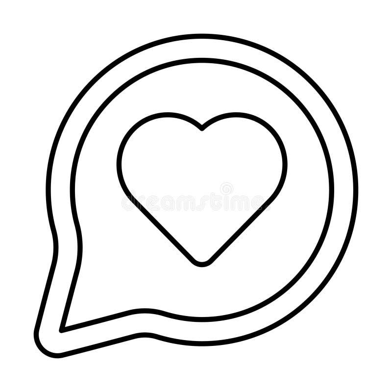 Set of Heart, Comment and Message Icons Stock Vector - Illustration of ...
