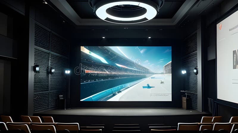 A Modern Design of Webcast Room Where the Company Employees Conduct ...