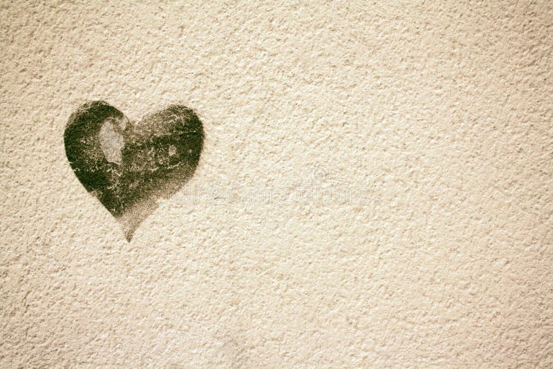 Heart on Concrete Wall Grunge Textures Stock Photo - Image of concrete ...