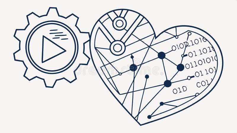 Connected Drawing Hearts Stock Illustrations – 313 Connected Drawing ...