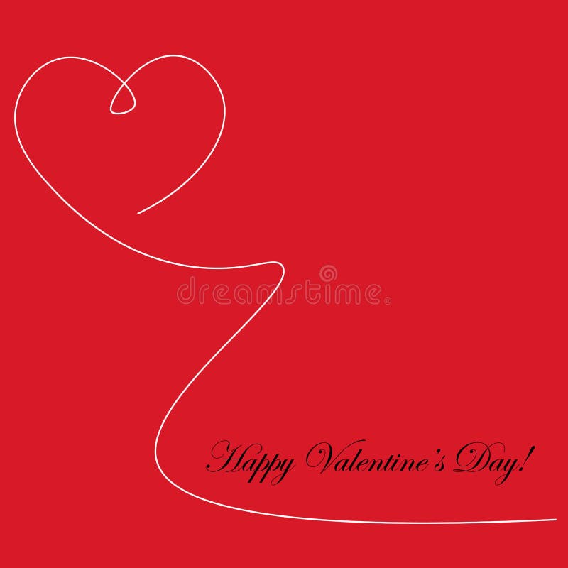 Heart Continuous Line Drawing Vector Stock Vector Illustration Of
