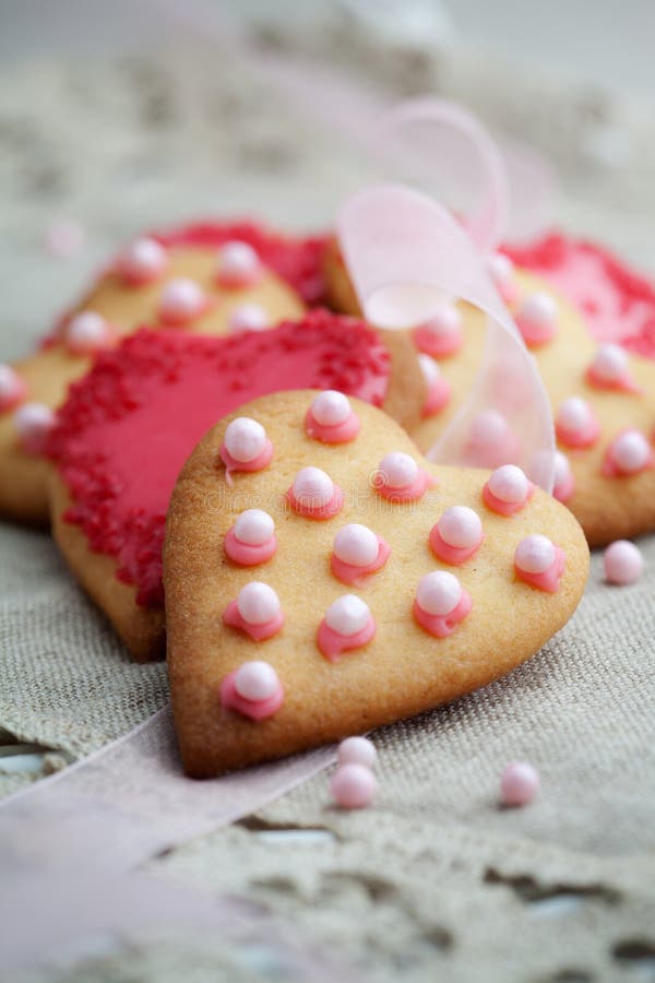 Homemade Cookies with Heart-Shaped Center Stock Photo - Image of ...
