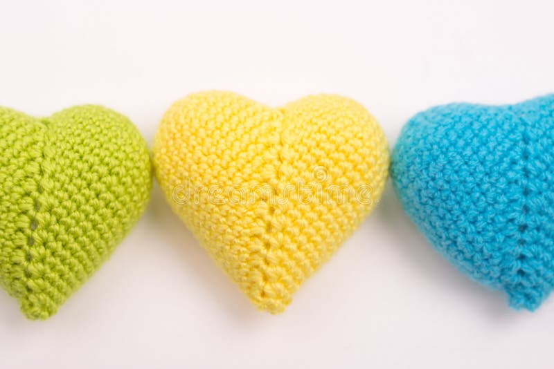 Heart Crocheted from Threads Stock Image - Image of card, greeting ...