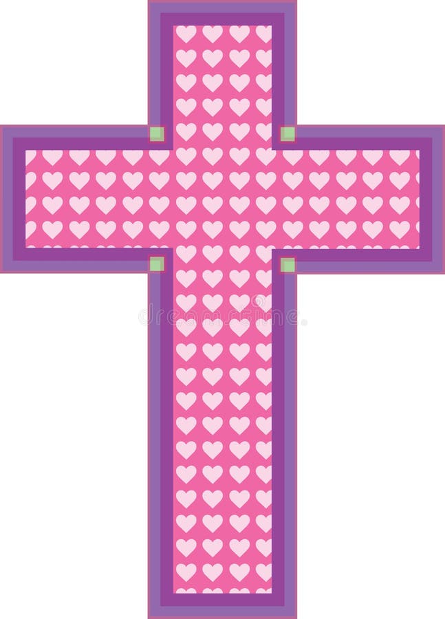 Heart Cross stock illustration. Illustration of heart - 24015967