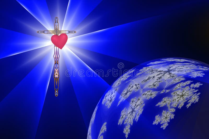 Cross, Heart And Divine Light - Free Photo from StockFreeImages
