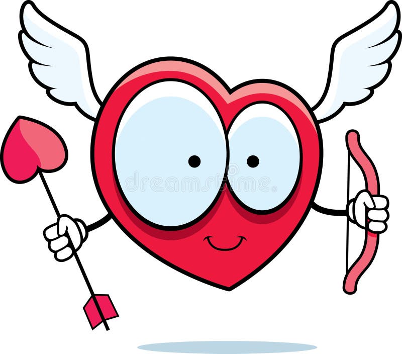 Heart Cupid stock vector. Illustration of wings, smiling - 16442614