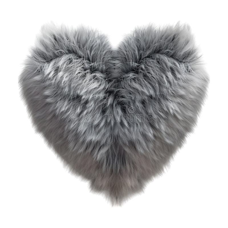 Heart Cushion Made with Fur on Transparent Background - Ai Generated ...