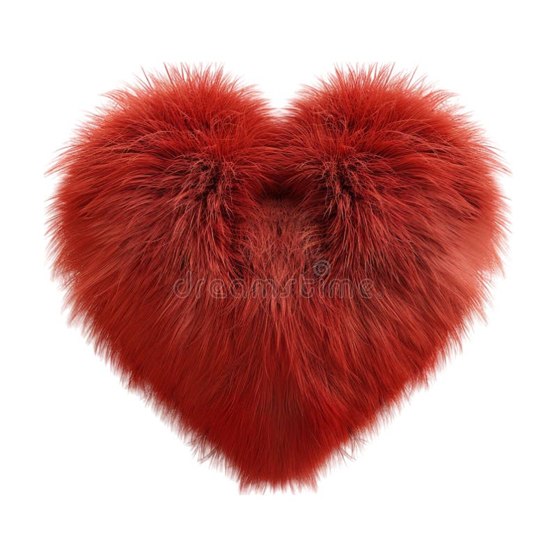 Heart Cushion Made with Fur on Transparent Background - Ai Generated ...